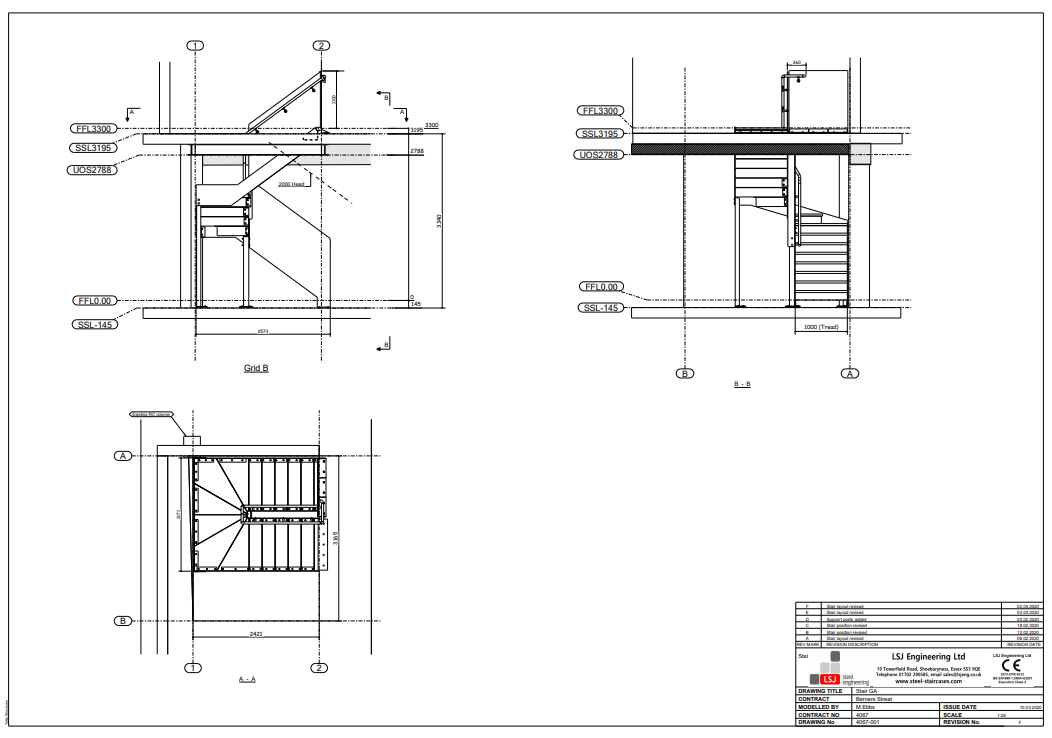Feature Steel Staircase, Berners St, London | LSJ Engineering